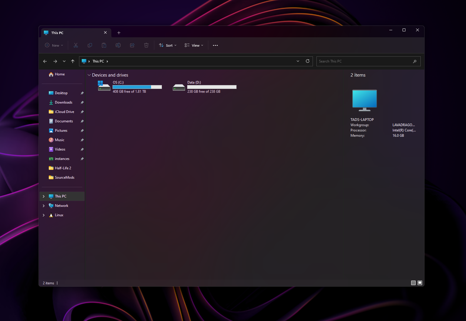 Explorer client area has backdrop effect when ext6end frame into client ...