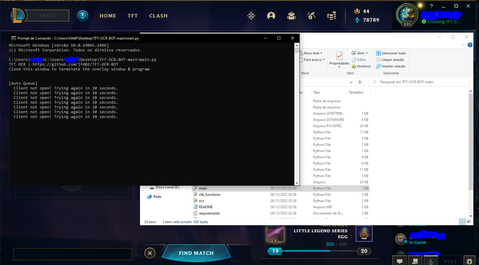 Client not open · Issue #147 · jfd02/TFT-OCR-BOT · GitHub