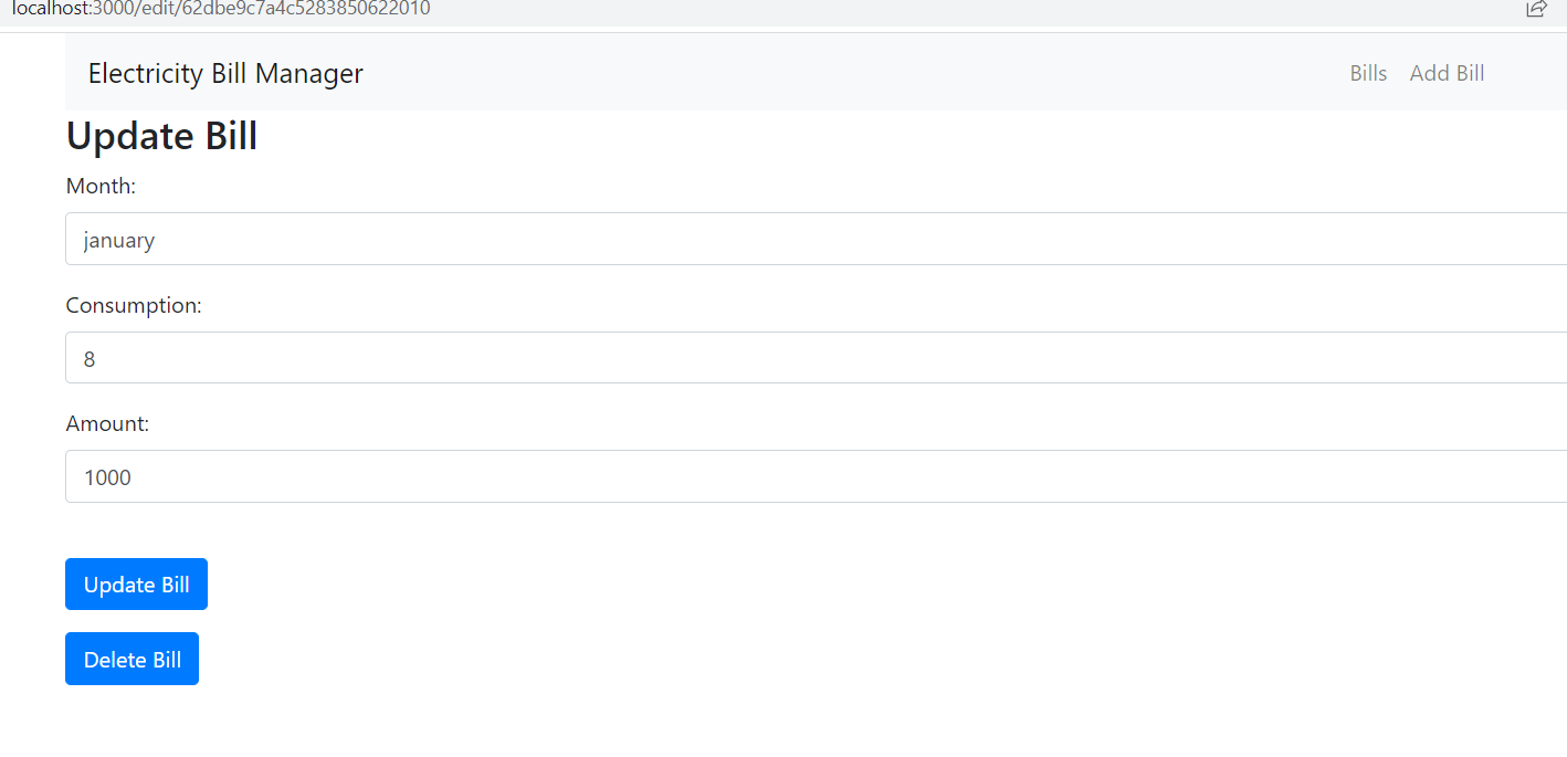 GitHub - ishita14/CRUD-Bill-manager