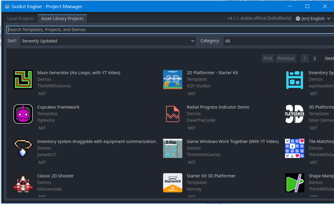 The Asset Library Editor is incorrectly laid out. · Issue #82626 · godotengine/godot · GitHub