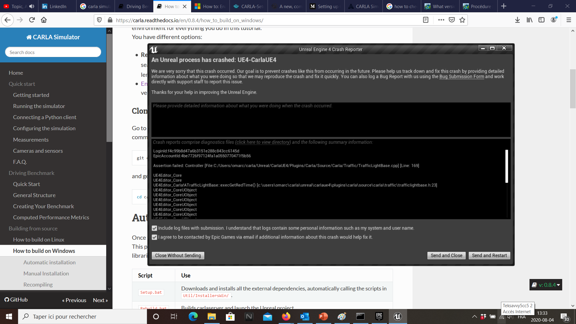 assertion error when trying to run carla on windows · Issue #3171 · carla-simulator/carla · GitHub