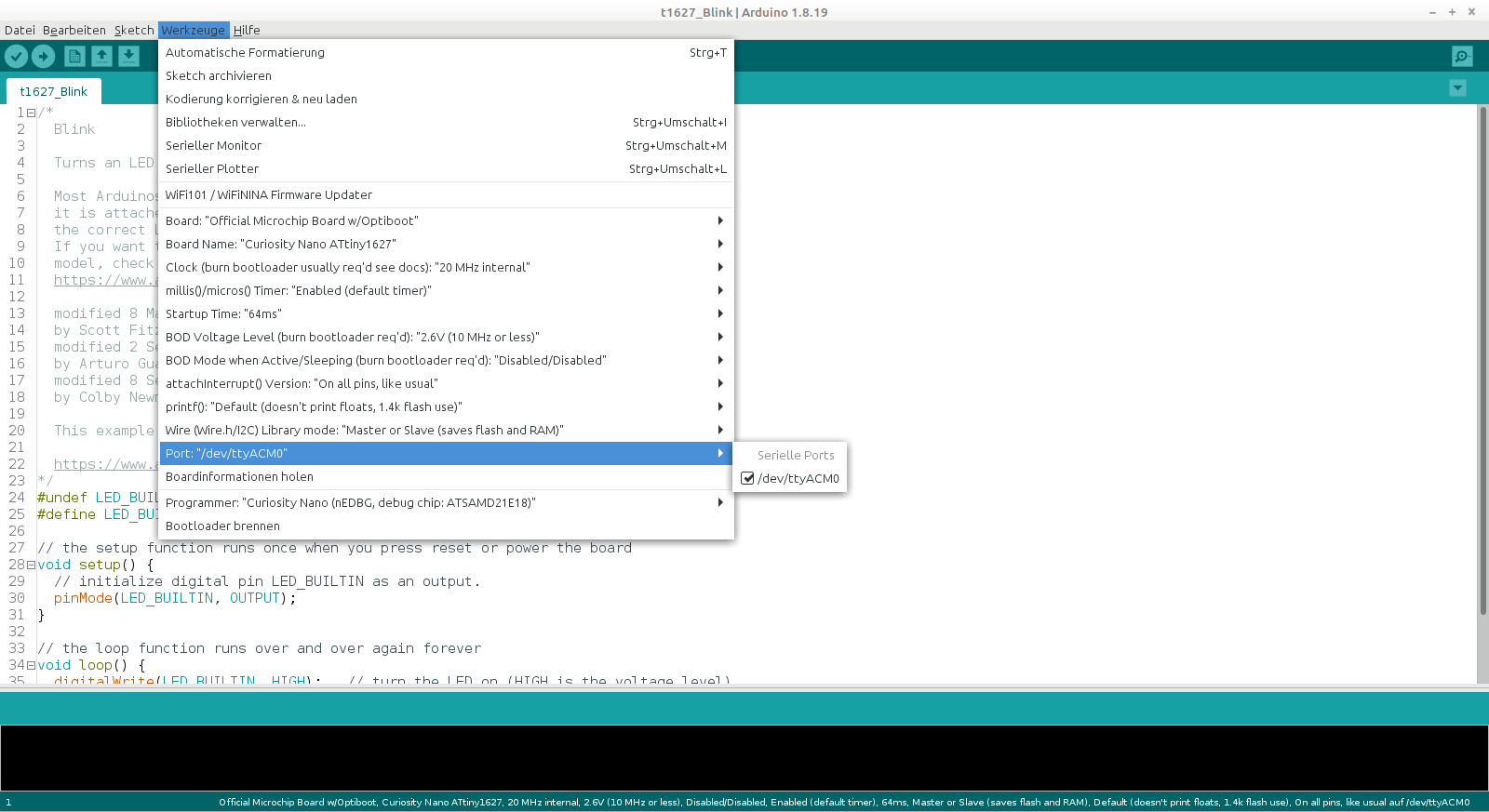 How to use/prepare ATtiny1627 Curiosity Nano with megaTinyCore 2.5.10? · Issue #659 ...