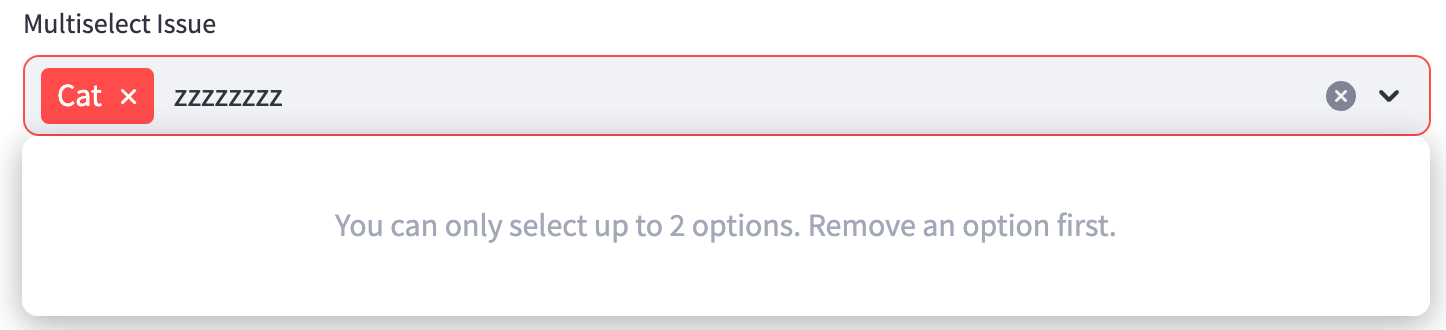 `st.multiselect` with `max_selections` argument does not return "No Results" when search does ...