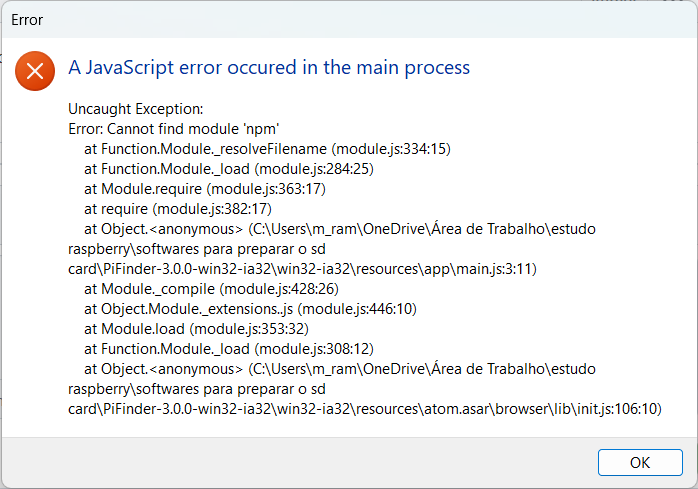 A Javascript Error Occured In The Browser Process · Issue 52 · Adafruitadafruit Pi Finder · Github 1516