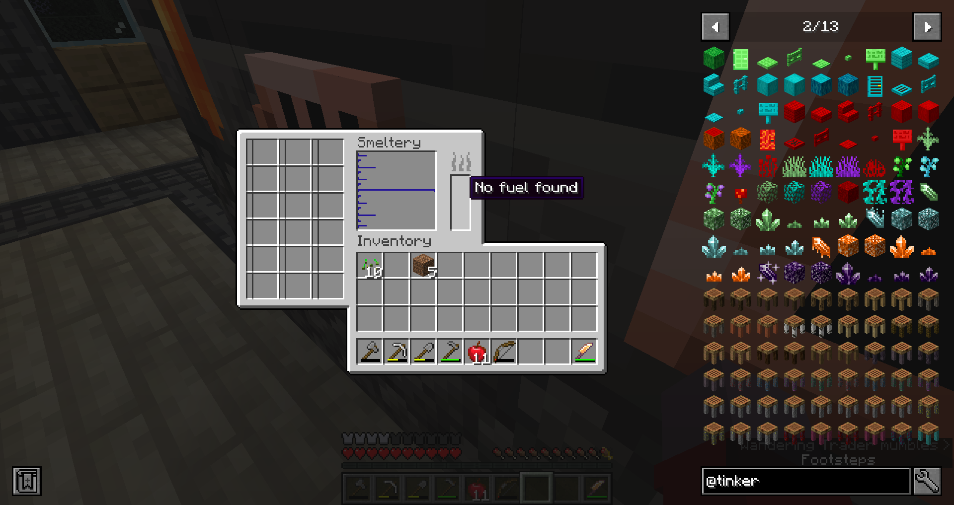 Tinker construct smeltery controller shows fuel is not found in ships ...