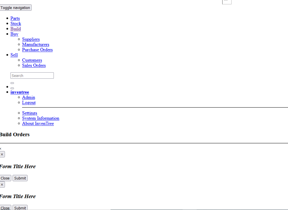 the web interface does not appear correctly · Issue #1720 · inventree/InvenTree · GitHub