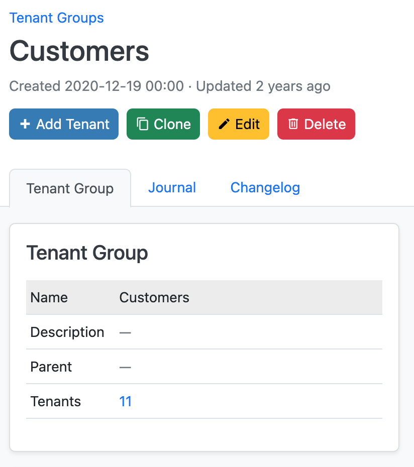 Tenant group details page show incorrect count of tenants in presence ...