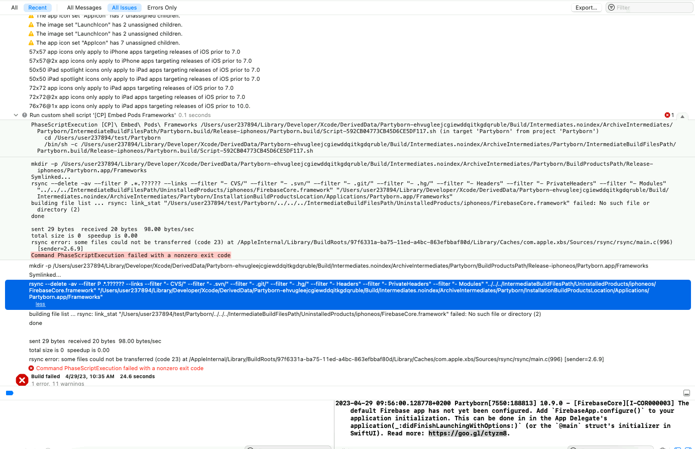 Bug Firebasecoreframework No Such File Or Directory · Issue 4044 