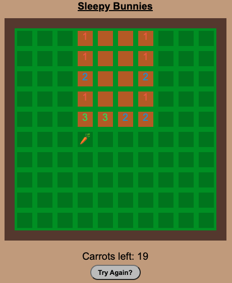 GitHub - Le-Jared/Sleepy-Bunnies-Minesweeper: Practicing Recursion using Minesweeper where bombs ...