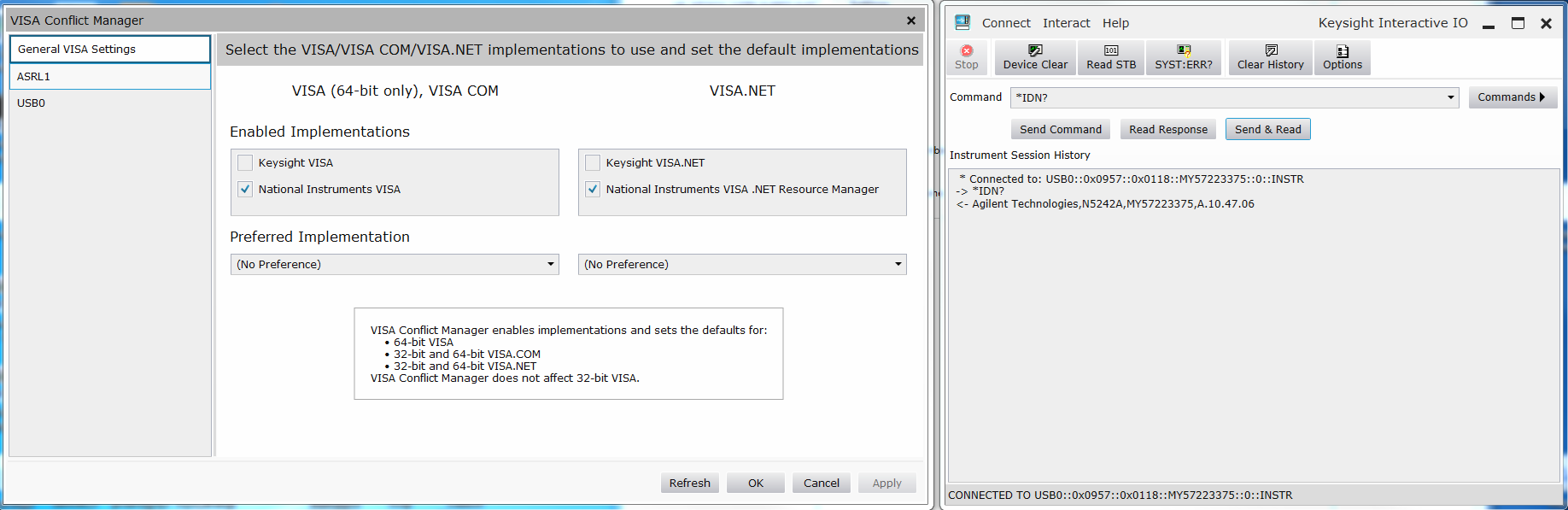 VI_ERROR_INV_SETUP (-1073807302): Unable to start operation because setup is invalid (usually ...