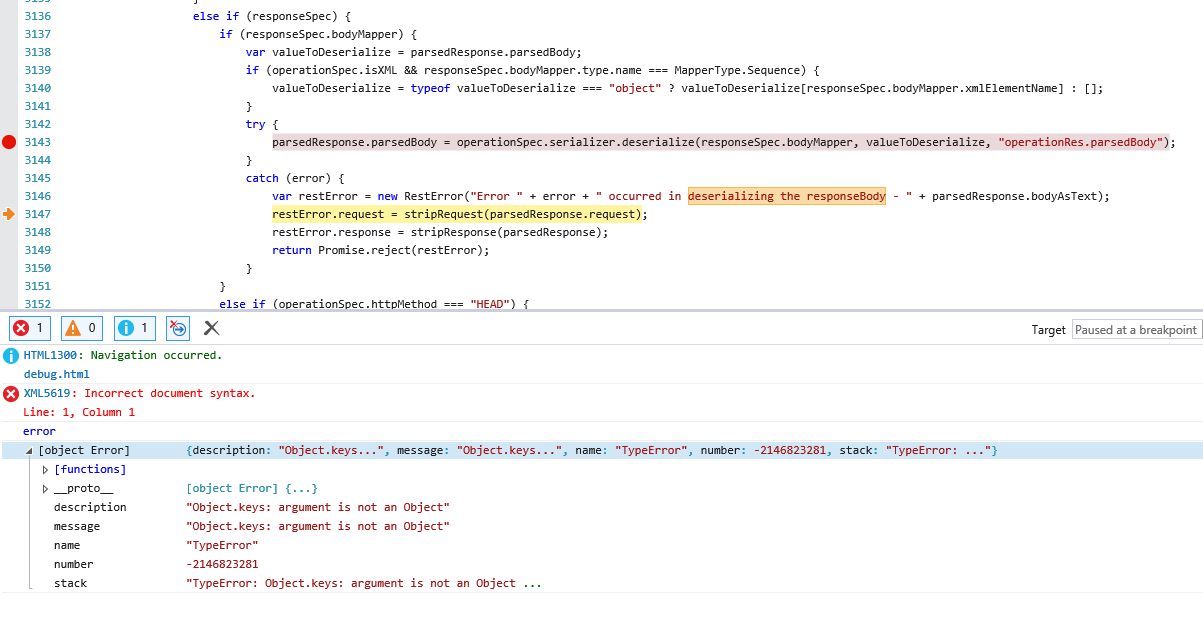 Object.keys("") will fail IE11 · Issue #306 · Azure/ms-rest-js · GitHub