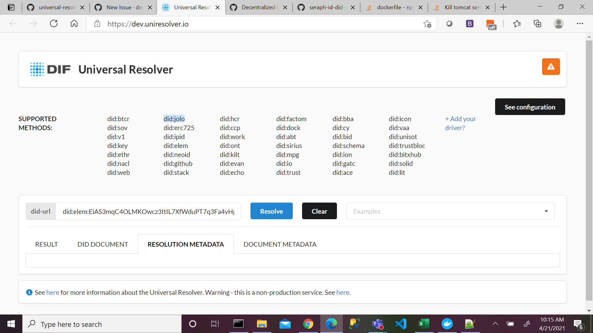 Some features missing · Issue #193 · decentralized-identity/universal-resolver · GitHub