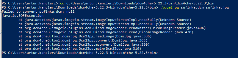 Error during reading raster (java.io.EOFException) · Issue #770 · dcm4che/dcm4che · GitHub