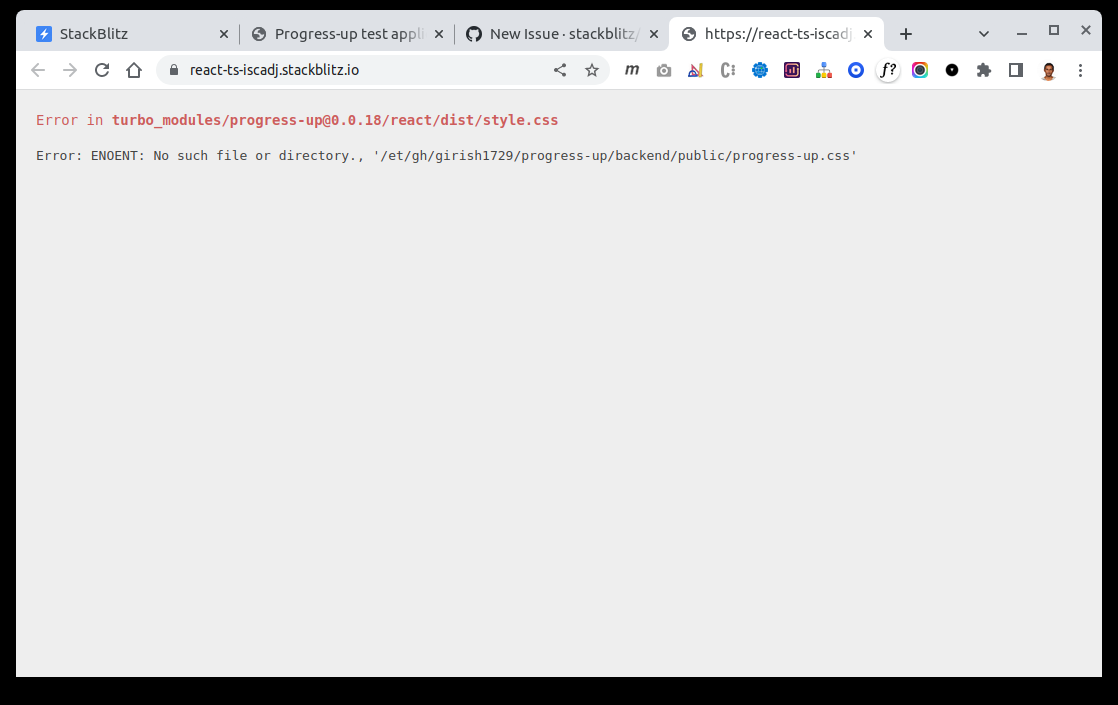 I am getting CSS import error in react module · Issue #2168 · stackblitz/core · GitHub