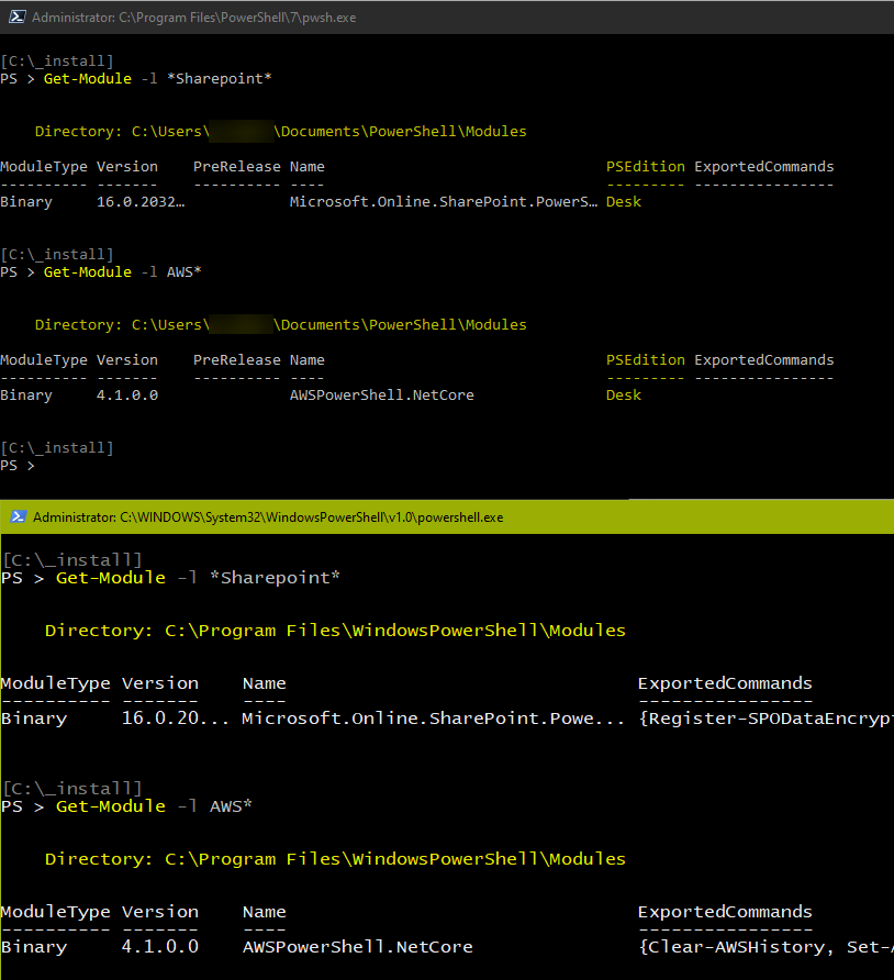 Uninstall-Module error (pwsh v7.03): Index (zero based) must be greater than or equal to zero ...