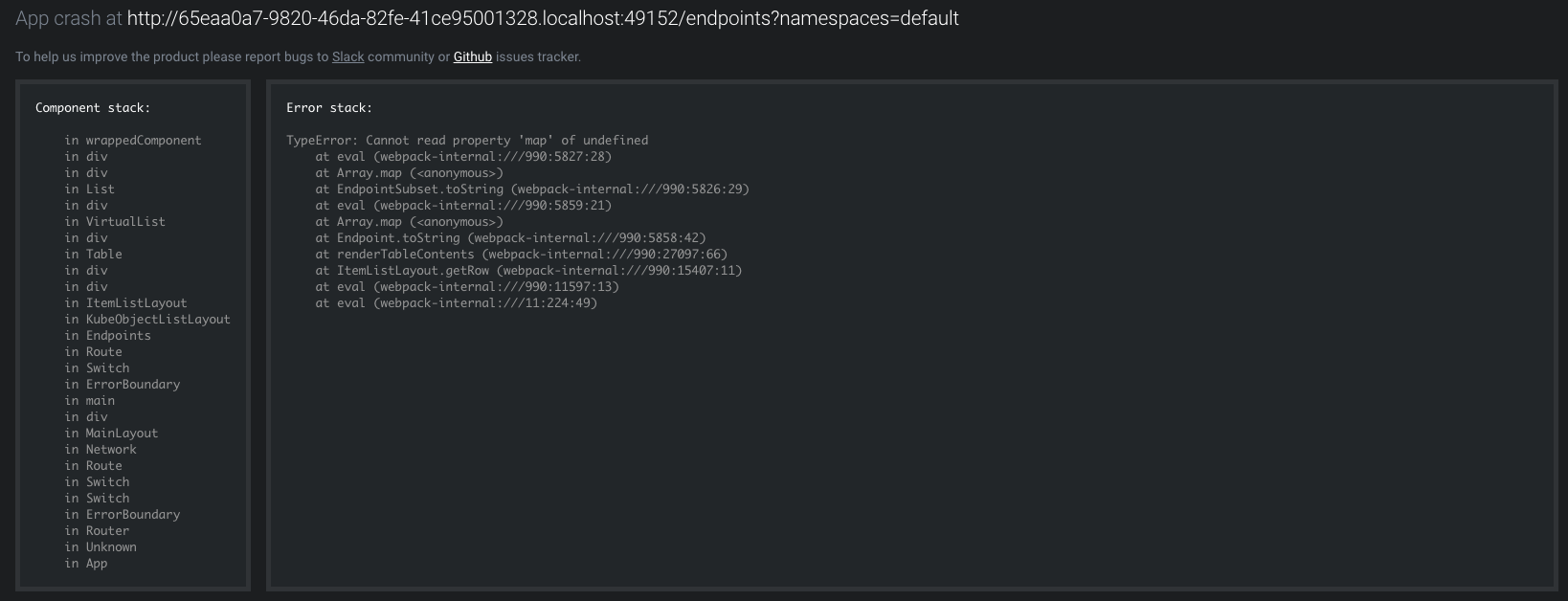 App crash while accessing 'Endpoints' · Issue #328 · lensapp/lens · GitHub