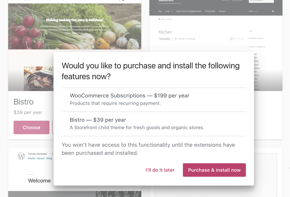 Onboarding - Implement purchase modal in the profile wizard · Issue ...