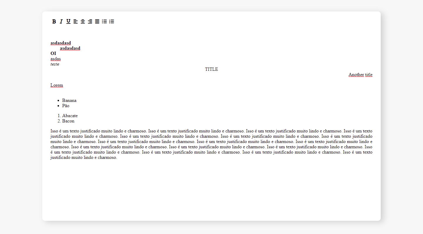 GitHub - Biguelini/RichTextEditor: Rich Text Editor