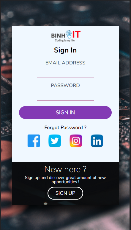 GitHub - quocbinh-npm9081/LoginResgisterPage: Login Register Page With HTML CSS JS