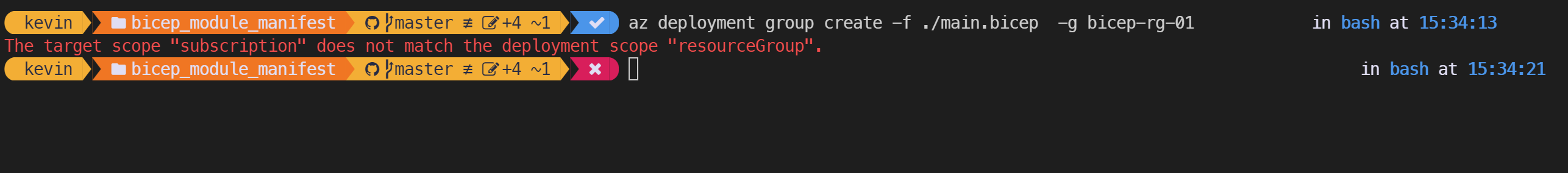 The Target Scope Subscription Does Not Match The Deployment Scope Resourcegroup · Issue