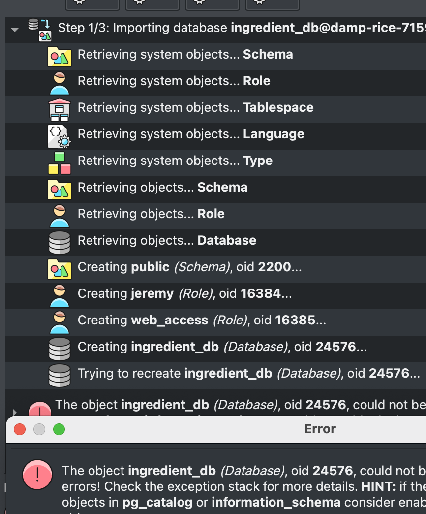 Running diff throws owner error on Mac but not Windows. · Issue #1727 · pgmodeler/pgmodeler · GitHub