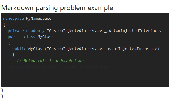 Incorrect parsing of triple-backtick code block newlines · Issue #21 · RickStrahl/Westwind ...