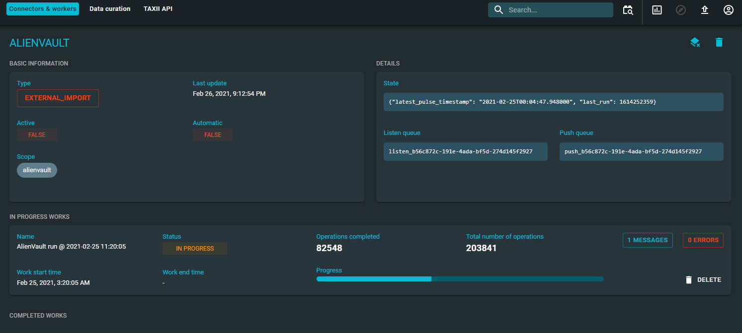 The connector for CVE does not import data and cannot be restart or removed · Issue #273 ...