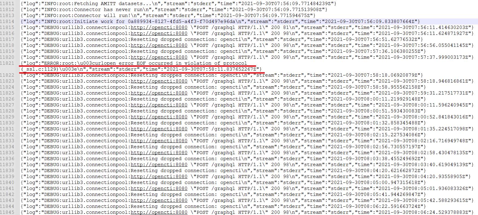 [Amitt] urlopen error EOF occurred in violation of protocol · Issue #498 · OpenCTI-Platform ...
