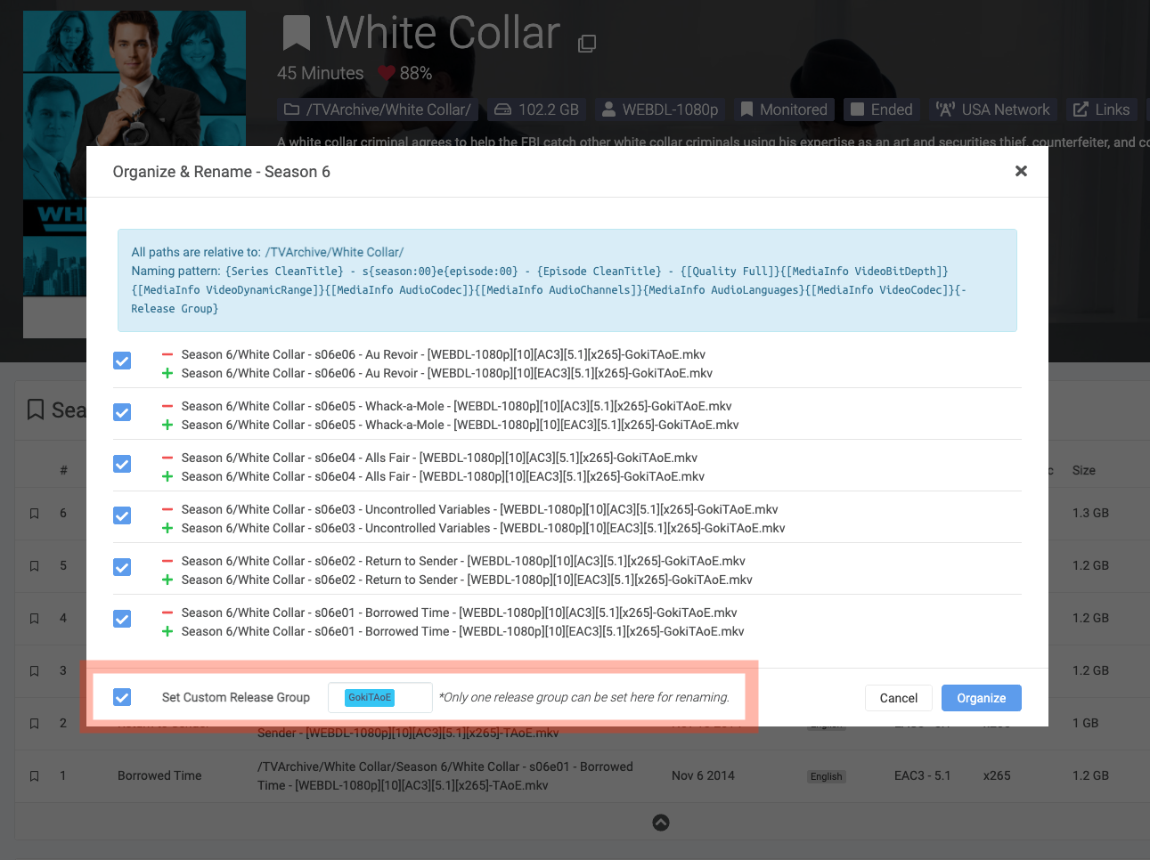 Add "Set Release Group" input box to "Organize & Rename" section. · Issue #4321 · Sonarr/Sonarr ...