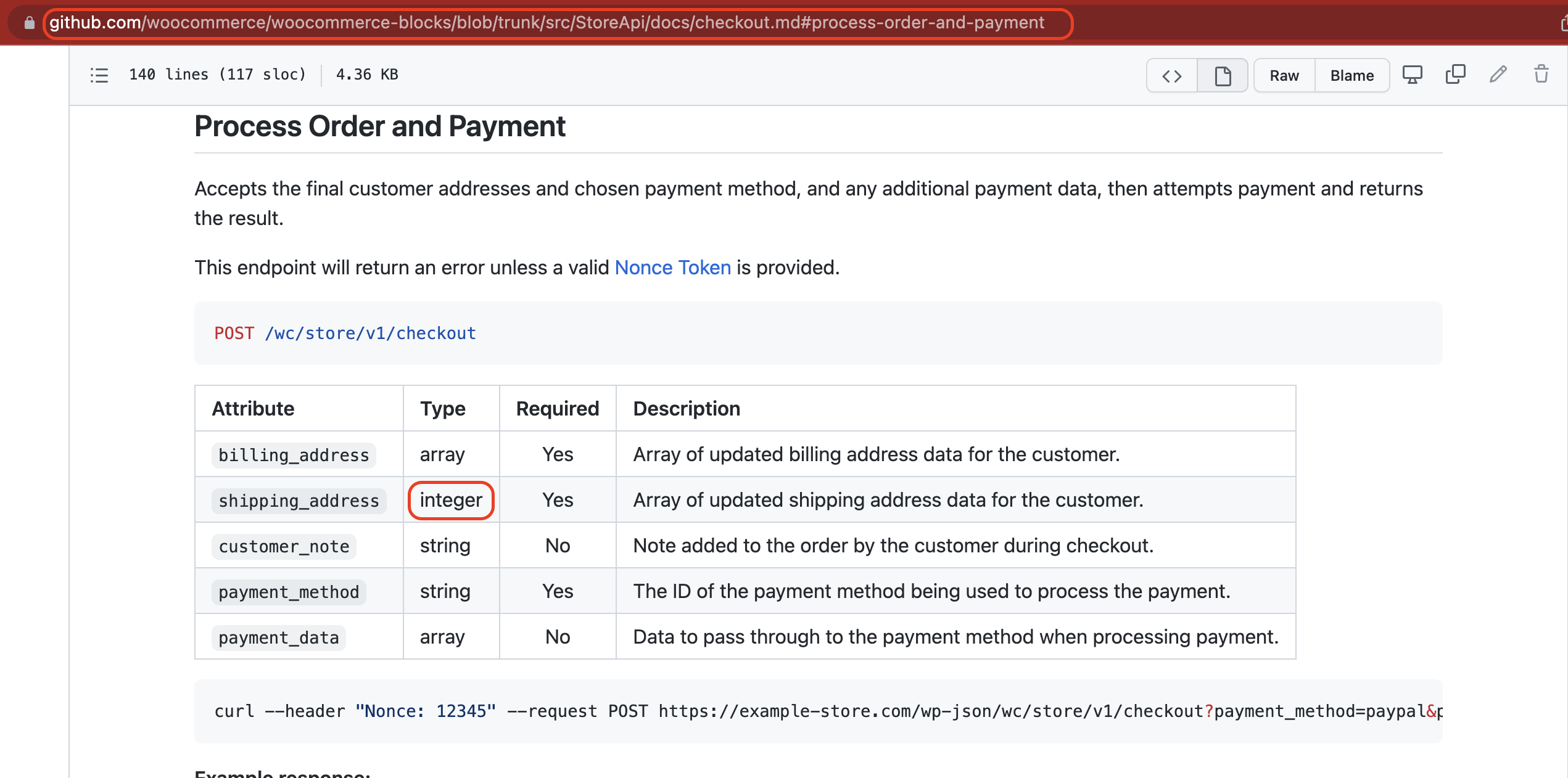 Feedback On Src Storeapi Docs Checkout Md · Issue 6518 · Woocommerce Woocommerce Blocks · Github