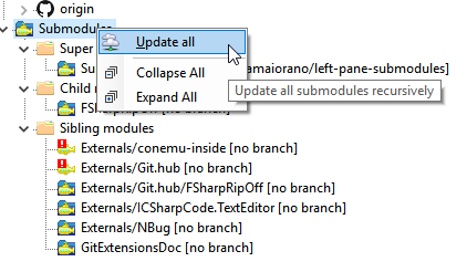 Add Submodules to the left pane · Issue #5569 · gitextensions ...