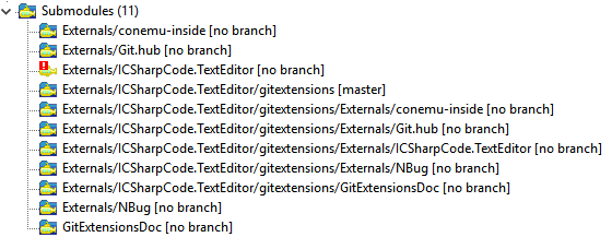 Add Submodules to the left pane · Issue #5569 · gitextensions/gitextensions · GitHub
