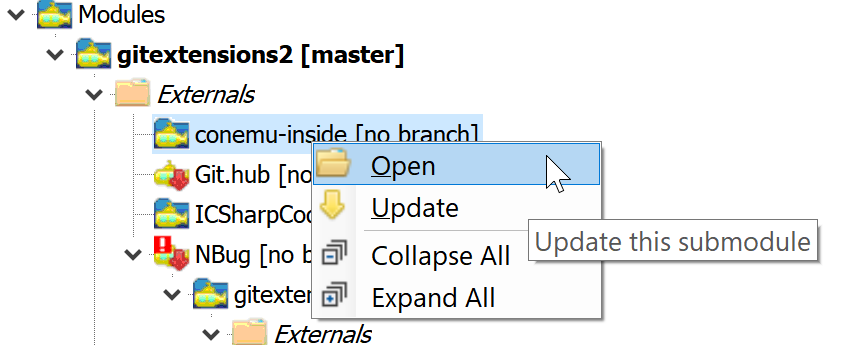 Left Pane Submodules: show top module? · Issue #5988 · gitextensions/gitextensions · GitHub