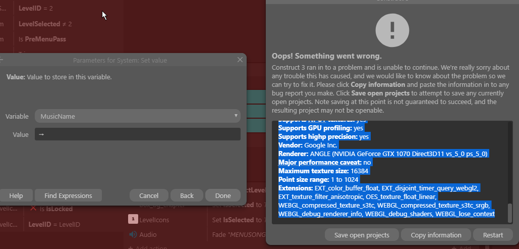 Editor crashes when pasting a unicode arrow in a text field · Issue #3160 · Scirra/Construct ...