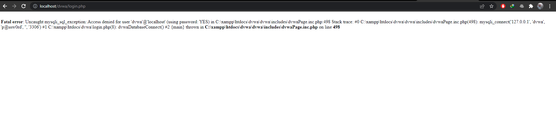 DVWA error · Issue #480 · digininja/DVWA · GitHub