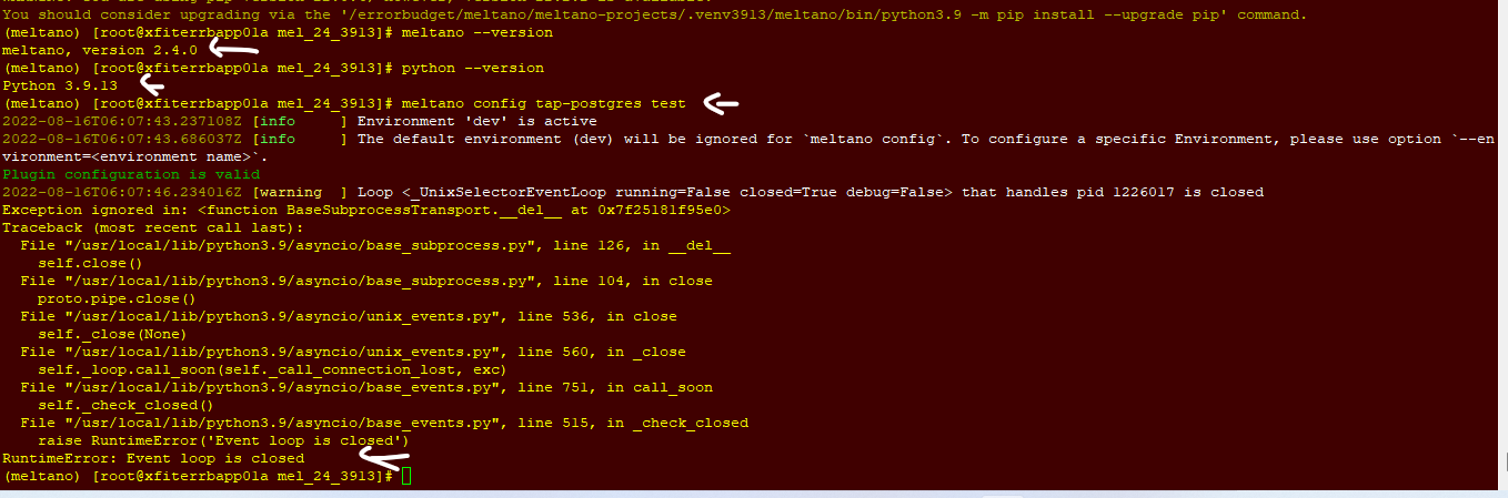 bug: Test connector - asyncio · Issue #6632 · meltano/meltano · GitHub