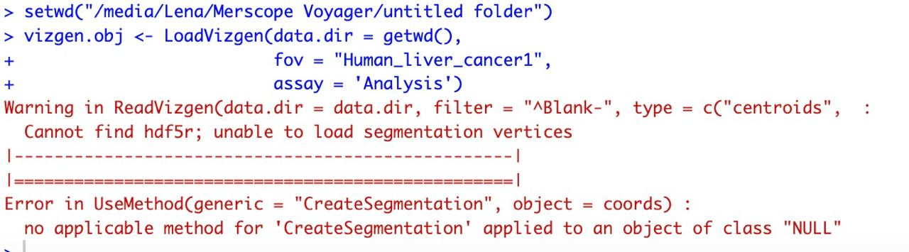 unable to load data LoadVizgen · Issue #6895 · satijalab/seurat · GitHub