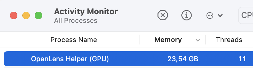 OpenLens Helper (GPU) process high memory usage on macOS Ventura · Issue #7227 · lensapp/lens ...