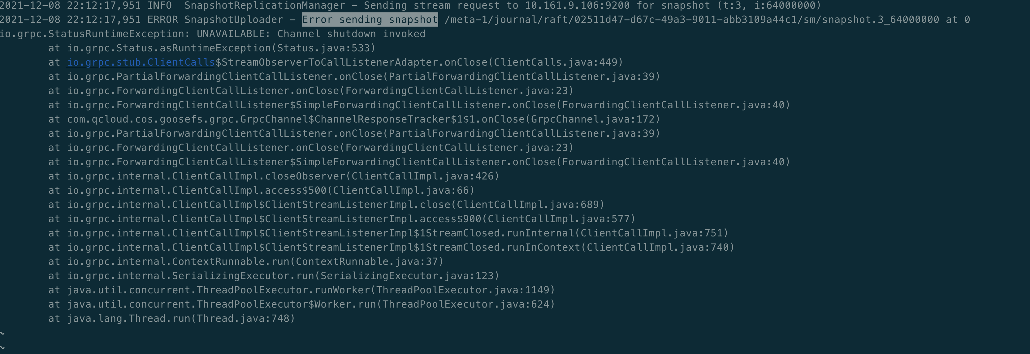 Raft took too long to transfer leadership · Issue #14563 · Alluxio/alluxio · GitHub