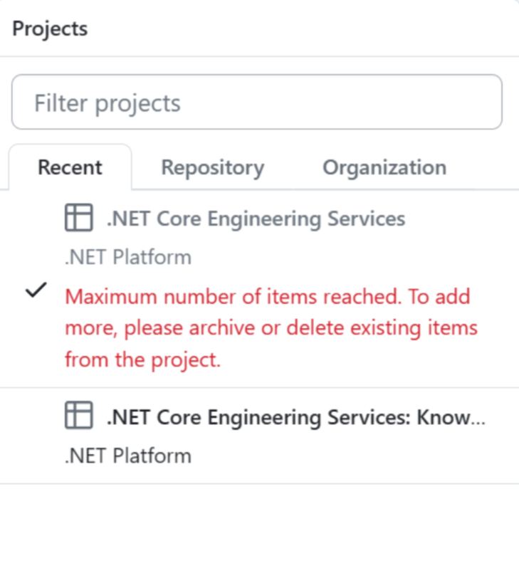 Project is reaching the limit of issues again · Issue #1047 · dotnet/dnceng · GitHub