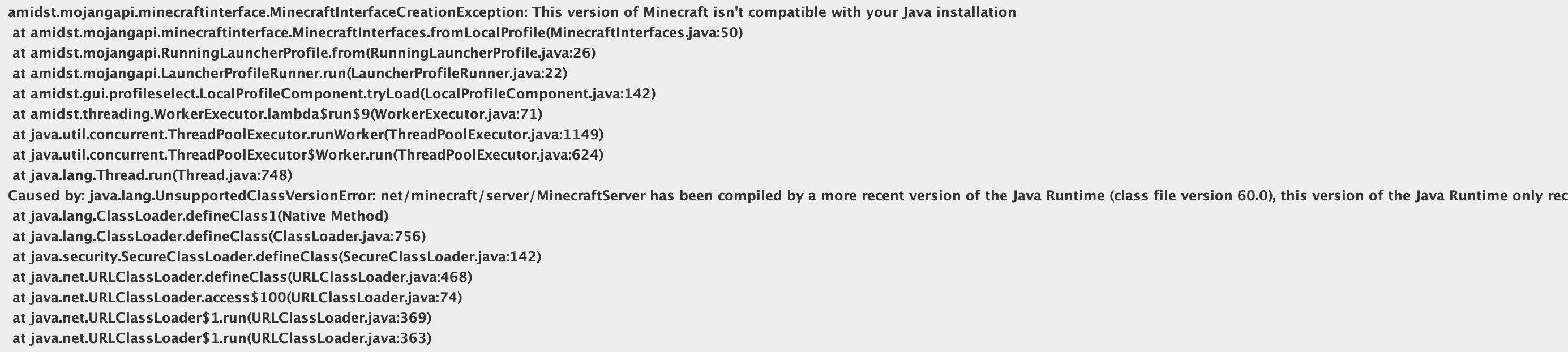 keep getting this issue, wont start. · Issue #1039 · toolbox4minecraft/amidst · GitHub