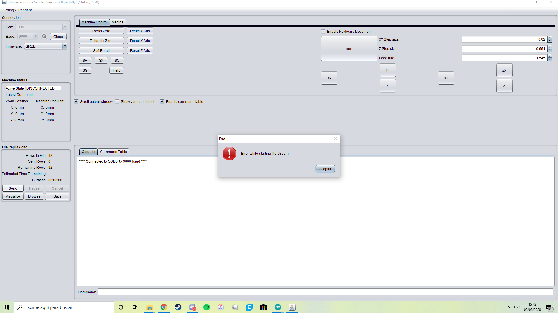 Error Sending files to arduino with Universal G-code Sender · Issue ...