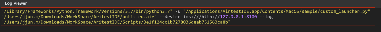 When Running Airtest With Custom Python With Mac Aitest Ide An Error