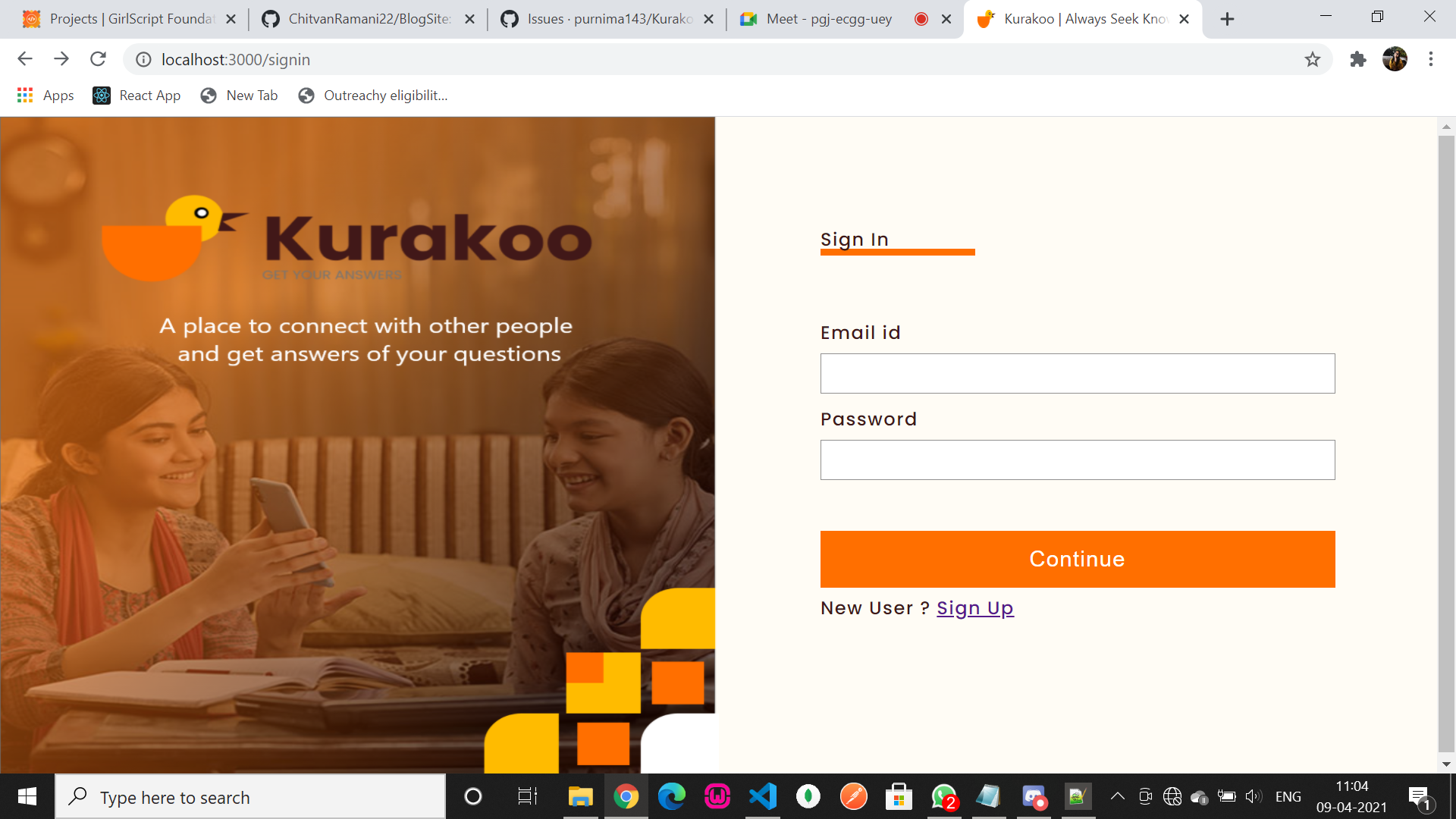 The form in the signIn page is too simple. I would like to make it more attractive. · Issue #149 ...