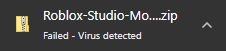 Error downloading due to "Virus" detection · Issue #107 · MaximumADHD/Roblox-Studio-Mod-Manager ...