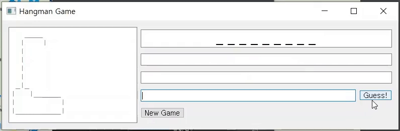 Github K Subinhangmangame Pyqt5를 이용한 행맨게임 구현 