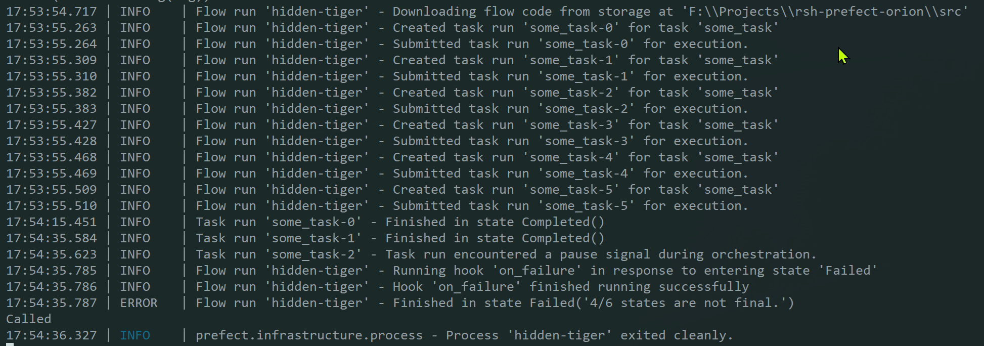 Pausing Flow Run causes flow to fail. · Issue #9824 · PrefectHQ/prefect · GitHub