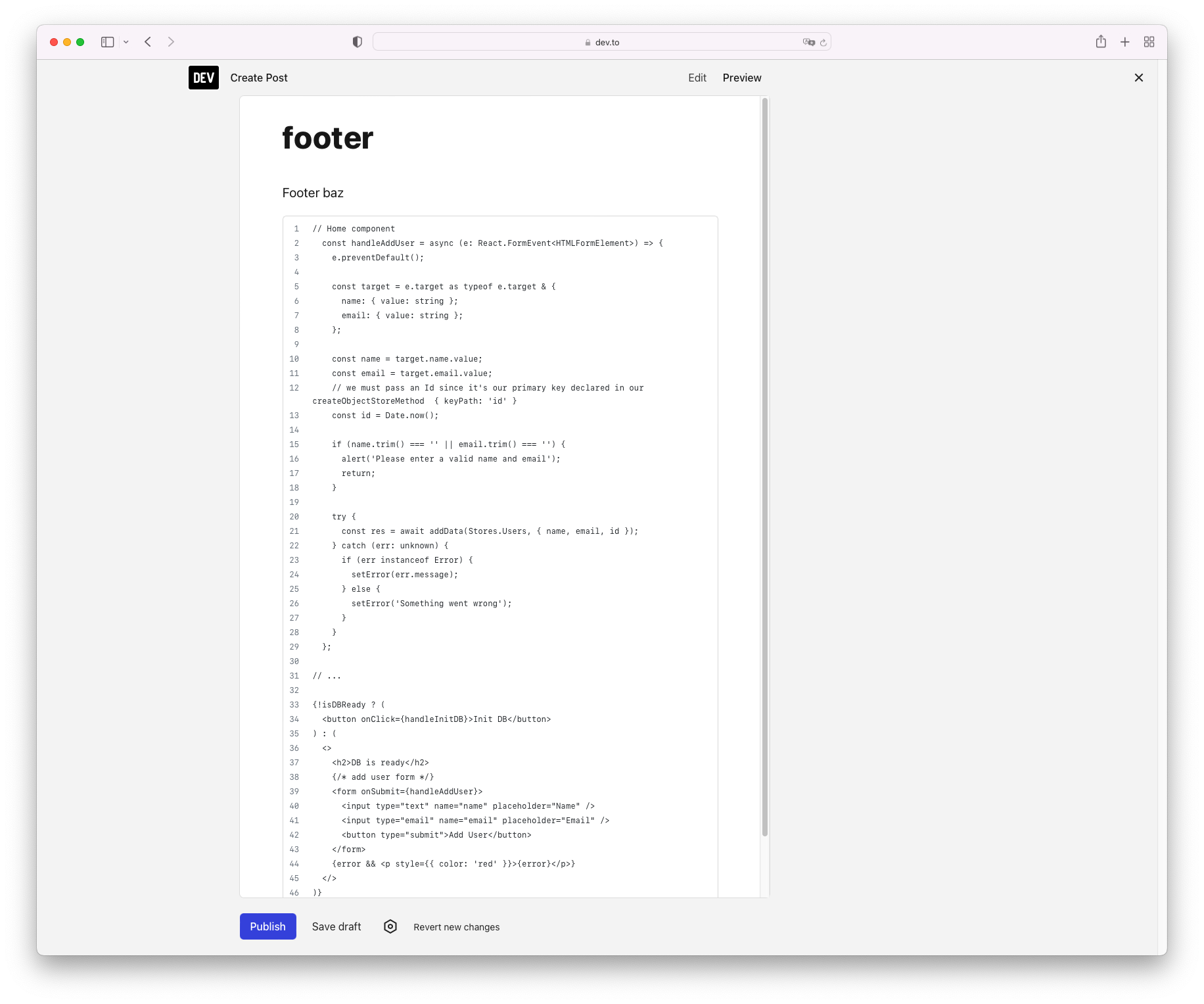 Gists are displayed vertically · Issue #18931 · forem/forem · GitHub