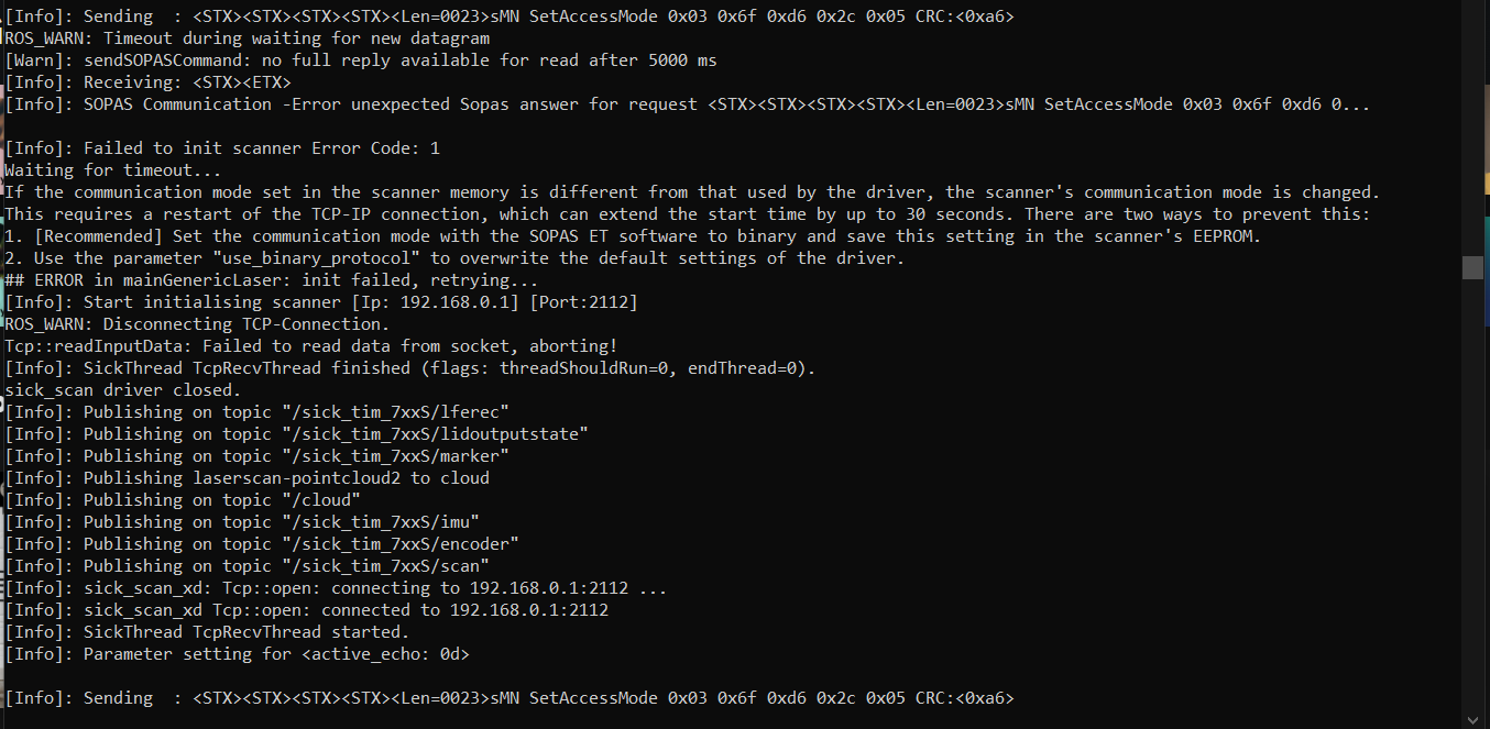Lidar unable to establish connection with PC · Issue #11 · SICKAG/sick_scan_xd · GitHub